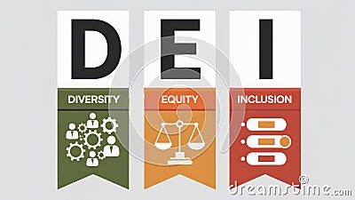 DEI Graphic Featuring Diversity, Equity, Inclusion Symbols Royalty-Free ...