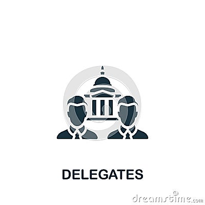 Delegates Icon. Monochrome Simple Sign From Election Collection ...