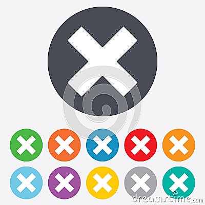 Delete Sign Icon. Remove Button. Royalty Free Stock Photo - Image: 36728495