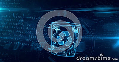 Deleting Data with Computer Trash Loop Animation Stock Footage - Video ...