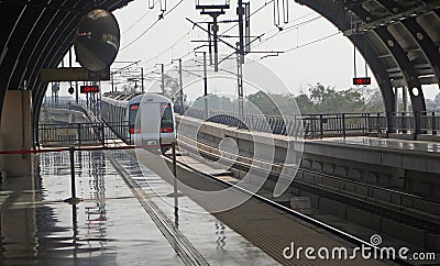 Delhi Metro Rail Mass Public Transit India - Stock Image - Everypixel