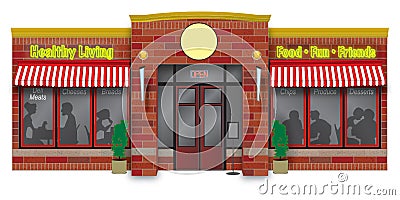 Deli Storefront Illustration Royalty Free Stock Image - Image: 5895256