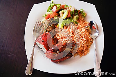 Left dishes in restaurant stock photo. Image of empty - 1341064