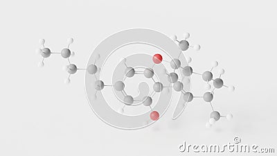 Delta-10-tetrahydrocannabinol Molecule 3d, Molecular Structure, Ball ...