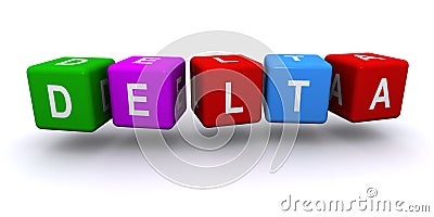 Delta Word Block On White Stock Photography | CartoonDealer.com #268565870