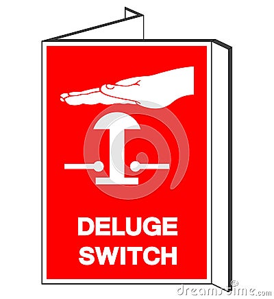 Deluge Switch Symbol Sign, Vector Illustration, Isolate On White ...