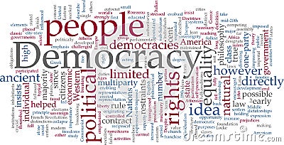 Democracy Word Cloud Stock Photos - Image: 10093433