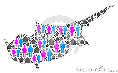 Demographics Cyprus Countries Map Vector Illustration | CartoonDealer ...