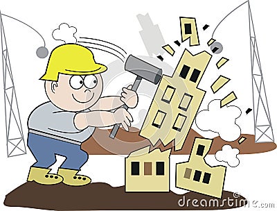 Demolition Man Cartoon Stock Image - Image: 15337921