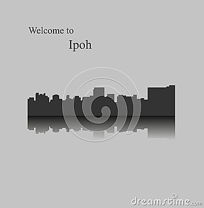 Ipoh, Malaysia City Silhouette Vector Illustration | CartoonDealer.com ...