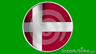 Denmark Circular Flag Loop - Realistic 4K Flag Waving in the Wind ...