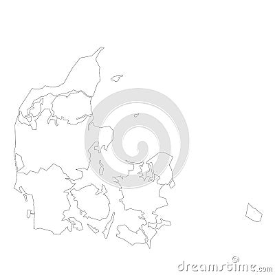 Denmark Political Map Of Administrative Divisions Royalty-Free Stock ...