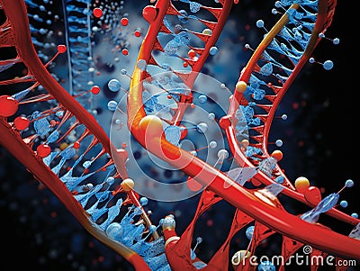 Depict The Scientific Marvel Of DNA Replication Captured Through A ...