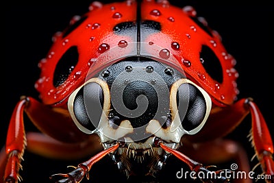 Depict The Striking Features Of A Ladybug's Face Under The Microscope ...