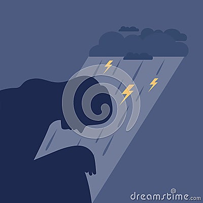 Depression Concept. Mental Disorder, Feeling Of Despair And ...