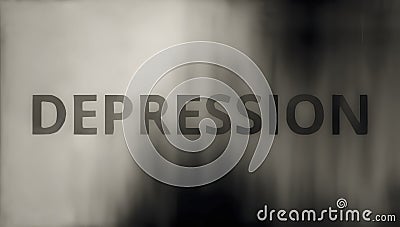 Depression Sad Disintegrating Text Royalty-Free Illustration ...