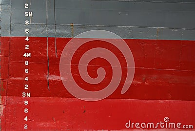 Water Depth Markings On Ship Hull Royalty Free Stock Photo - Image ...