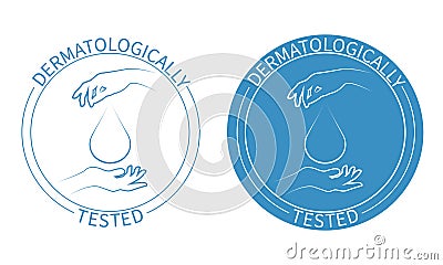 Set Of Healthcare Labels Dermatologically Tested Stock Photography ...