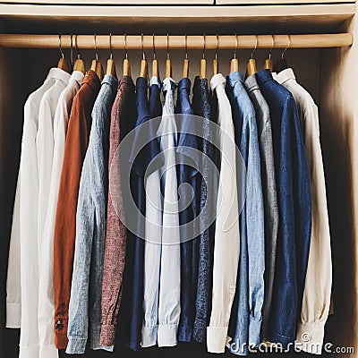 Lemari Pakaian Modern Dengan Susunan Rapi Dan Estetika Elegan Untuk ...