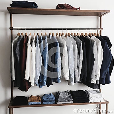 Lemari Pakaian Modern Dengan Susunan Rapi Dan Estetika Elegan Untuk ...