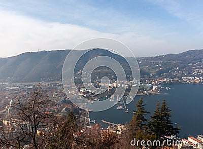 Descent On The Brunate-Como Funicular. View From The Cockpit Stock ...