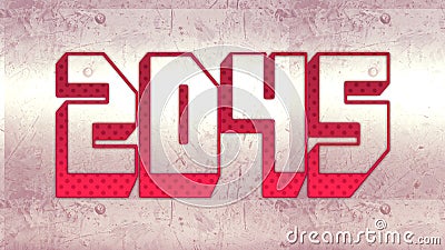 Cute 3d Bold Outline Pink Number Design Of 2045 On White Background ...