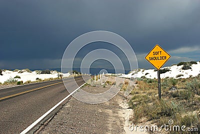 Desert Highway Road Sign Royalty-Free Stock Photography | CartoonDealer ...
