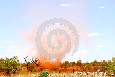 Desert Whirlwind Dust Storm Heat Waves, Outback Uluru, Australia Stock ...