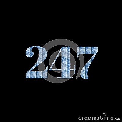 Design Number 247 On Black Background Stock Photo | CartoonDealer.com ...