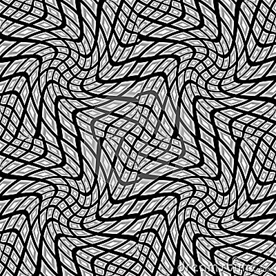 Design seamless monochrome warped pattern - Stock Image - Everypixel