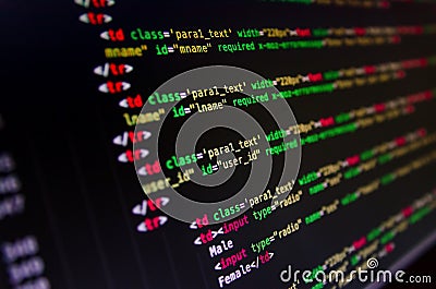 Desktop Source Code and Wallpaper by Computer Language with Coding and Programming. Stock Image ...