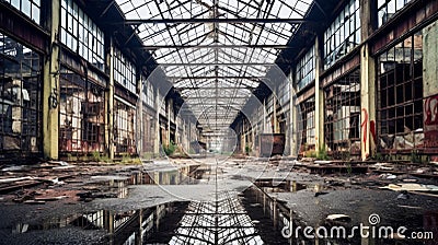 Desolate Decrepit Factory Building Stock Photography | CartoonDealer ...