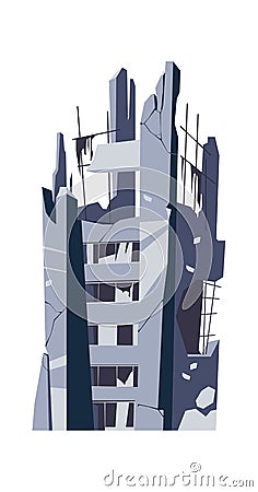 Destroyed Building, Damaged Structure Cartoon | CartoonDealer.com ...