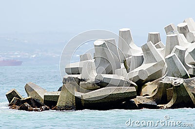 Dolos, Concrete Block Geometric Shape at Sea Stock Photo - Image of ...