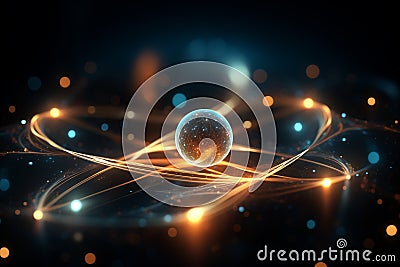 A Detailed Computer Model Of An Atom Stock Photo | CartoonDealer.com ...