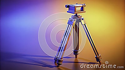 Detailed Isometric Blueprint Of A Camera Tripod Technical Illustration For 3D Modeling And ...