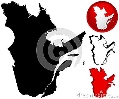 Detailed Map Of Quebec, Canada Cartoon Vector | CartoonDealer.com #5358839