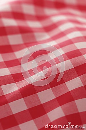 Detailed red picnic cloth
