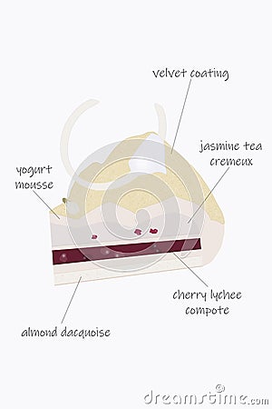 Detailed Schematic Diagram Of Cake Stock Photo | CartoonDealer.com ...