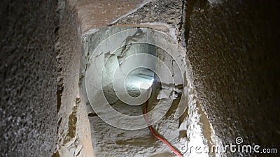 Details of the Interior Passages of the Bent Pyramid of King Sneferu, a ...