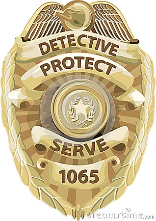 Detective Badge With Clipping Path Royalty Free Stock Photos - Image ...