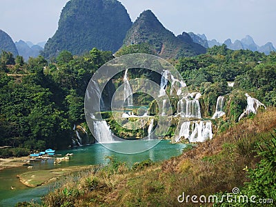 Detian Waterfall On Border Stock Photography | CartoonDealer.com #15691670