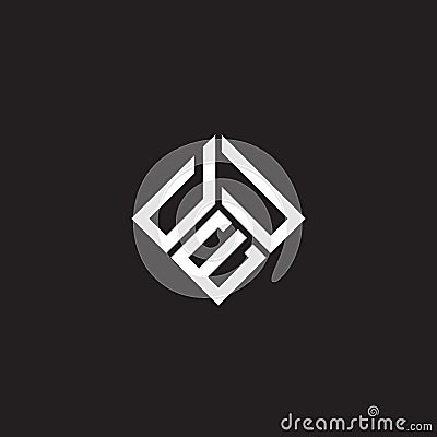 DEU Letter Logo Design On Black Background. DEU Creative Initials ...