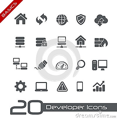Developer Icons // Basics Vector Illustration | CartoonDealer.com #48724524
