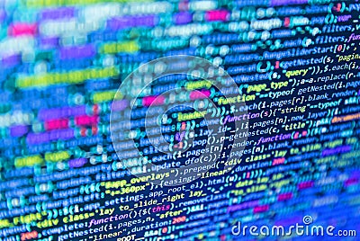 Developer Working On Software Codes In Office. Computer Science Lesson ...