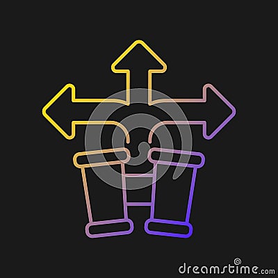 Developing Foresight Vector Icon For Dark Theme | CartoonDealer.com ...