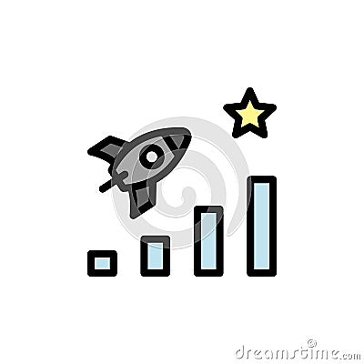 Development, Rocket, Analytics Icon. Simple Color With Outline Vector ...