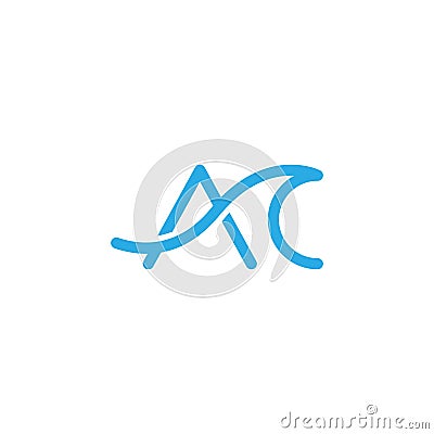 Initial Letter AC Waves Logo Vector | CartoonDealer.com #228988908