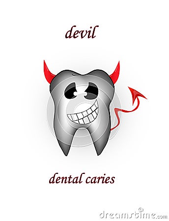 Devil-dental Caries Stock Photos - Image: 35736943