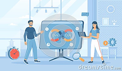 DevOps Developers Work With Automation Process In Shape Of Infinity ...